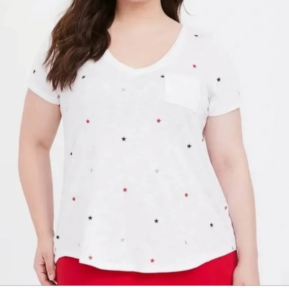 torrid | Tops | Torrid Red White And Blue With Gold Embroided Star ...